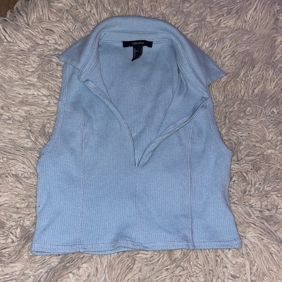 Tops | Y2k Blue Crop Top | Poshmark